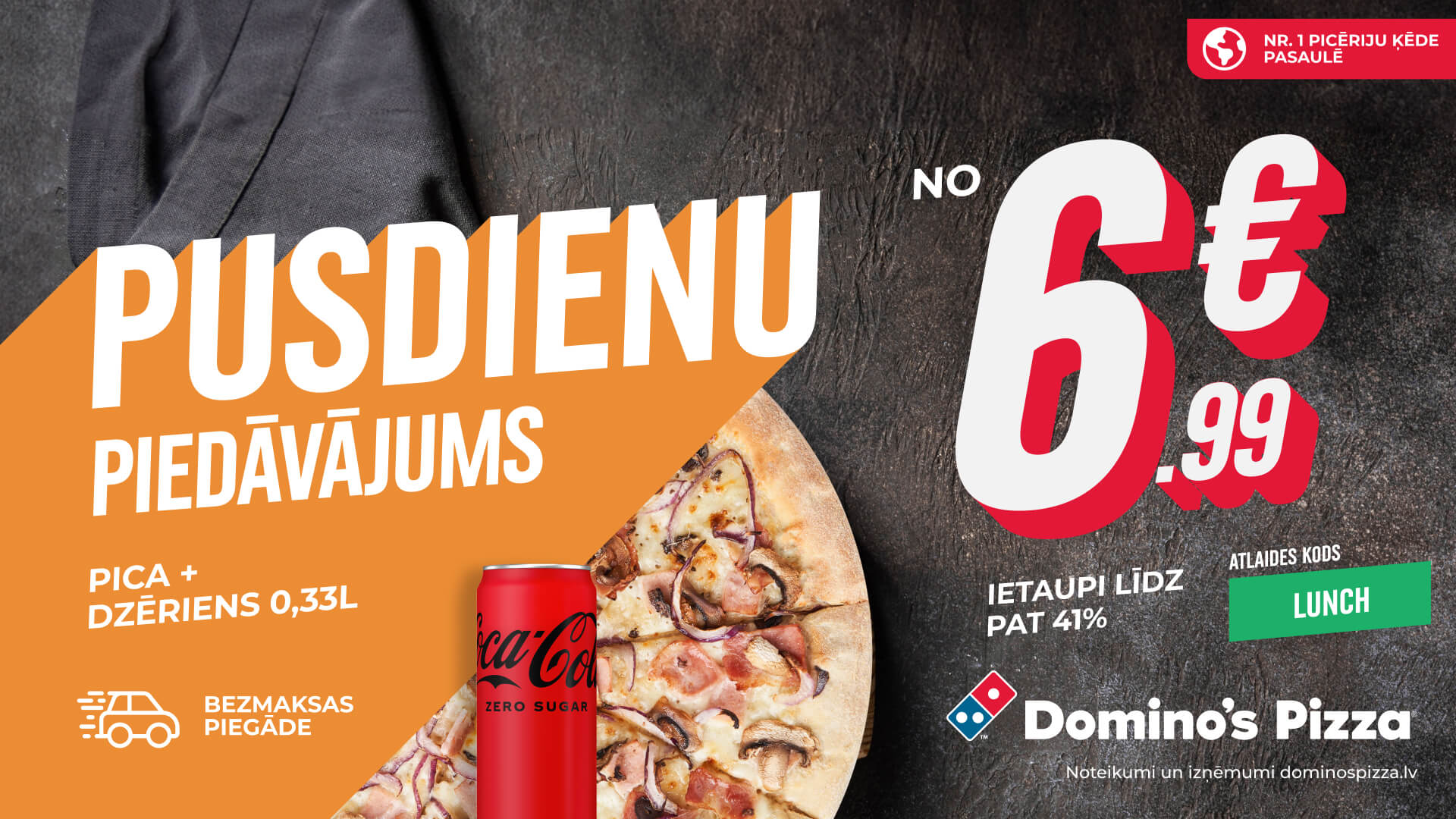 Order pizza in Riga with delivery | Domino’s Pizza