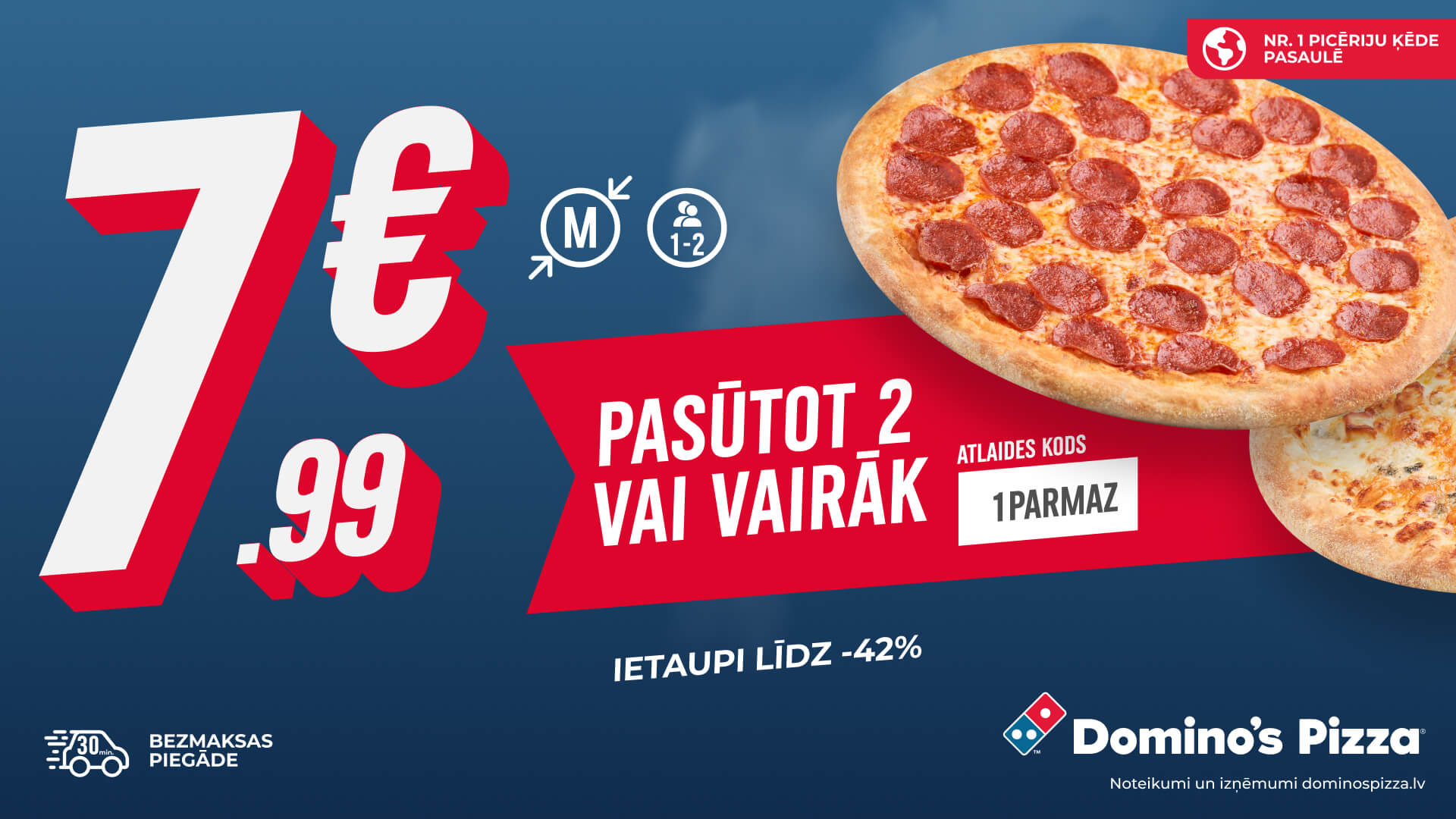 Order pizza in Riga with delivery | Domino’s Pizza