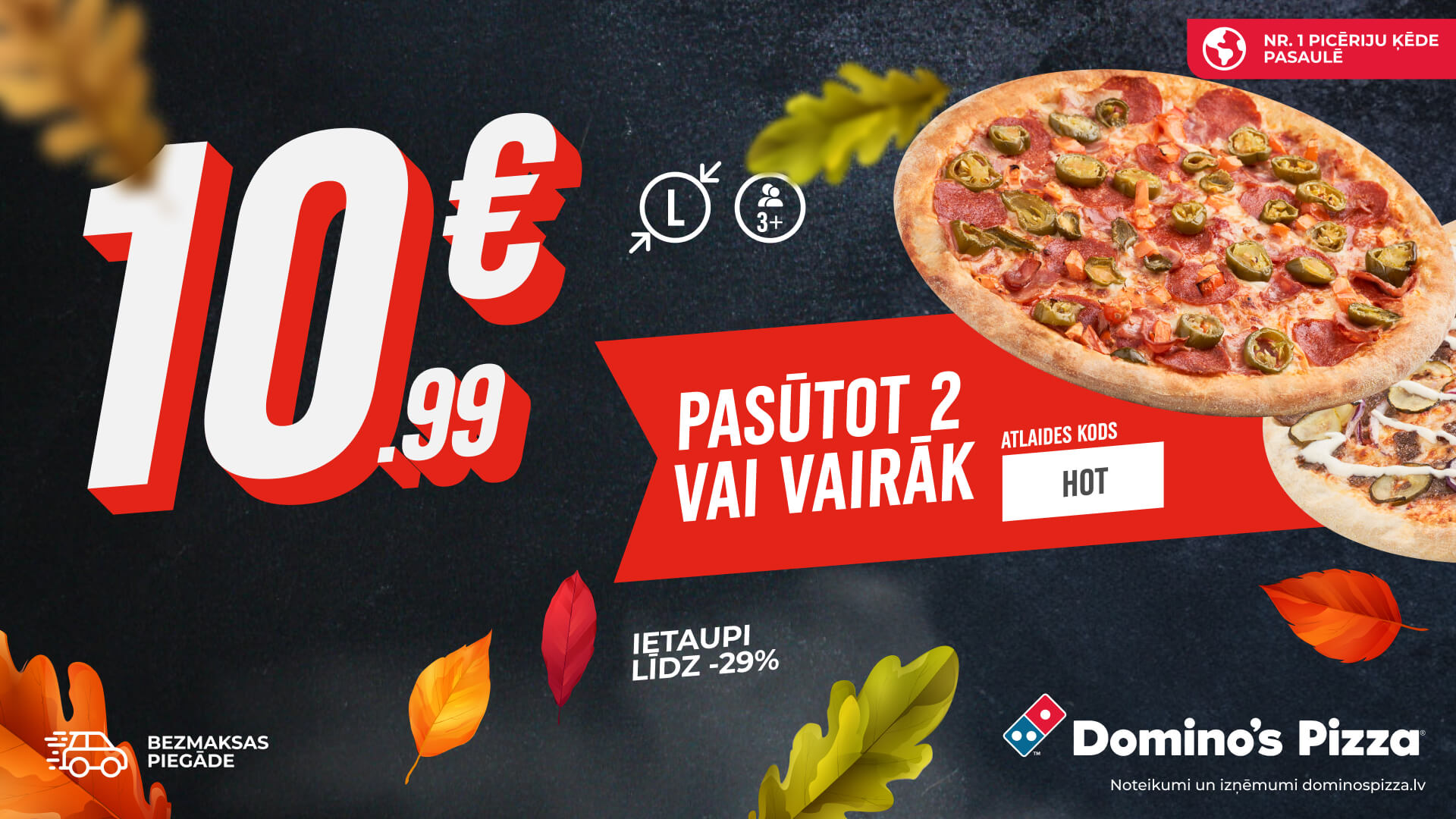 Order pizza in Riga with delivery | Domino’s Pizza