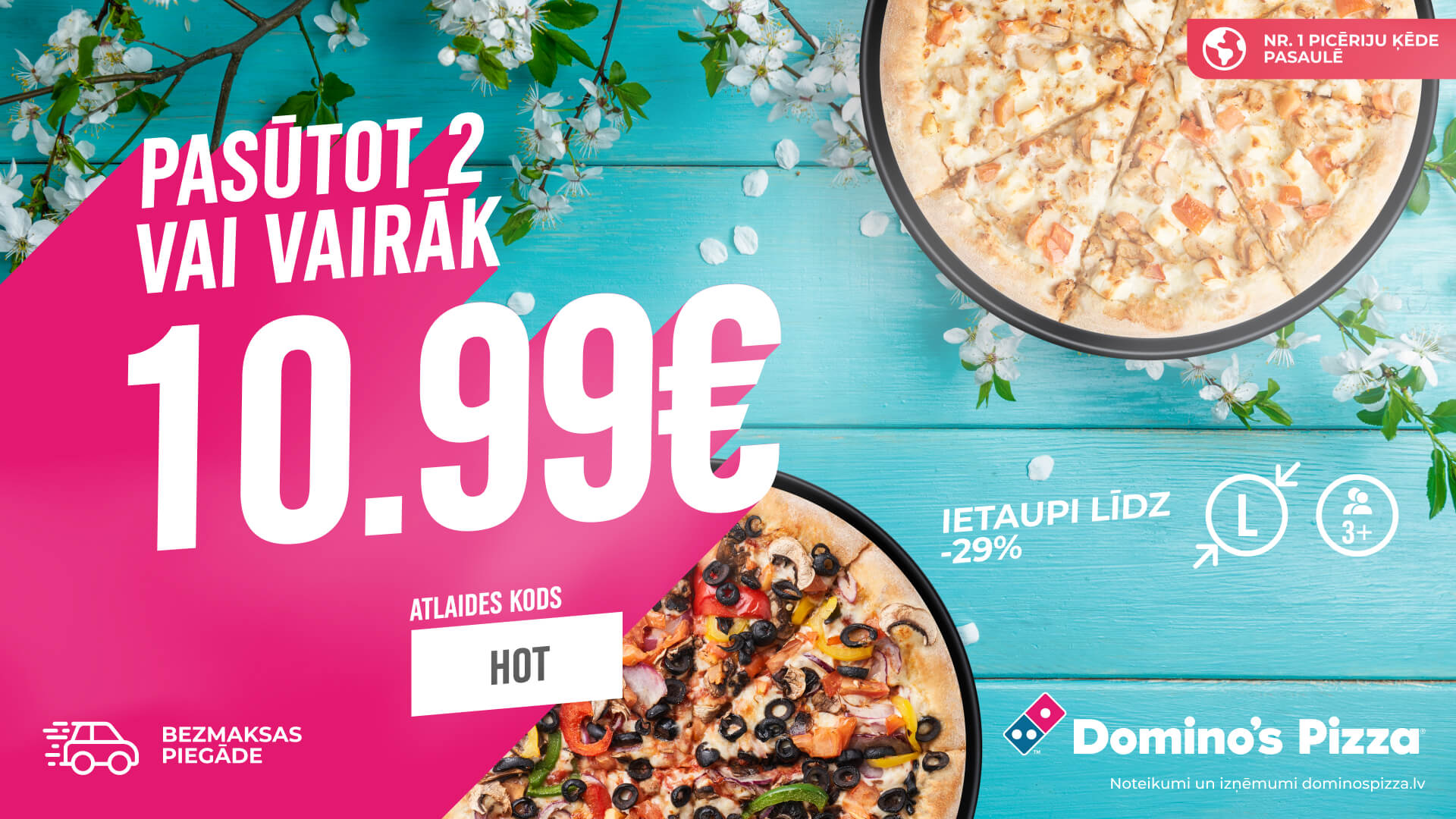 Order pizza in Riga with delivery | Domino’s Pizza