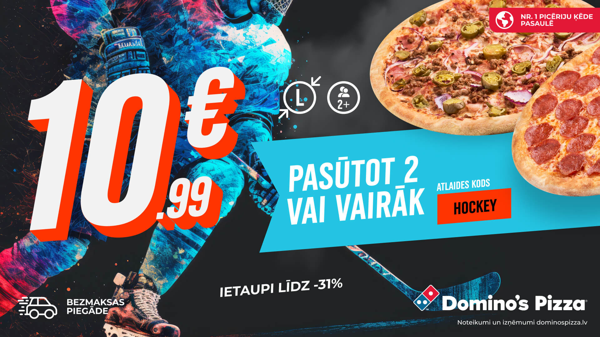Order pizza in Riga with delivery | Domino’s Pizza